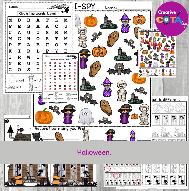 October Fine Motor and Visual Perceptual Activities - Your Therapy Source