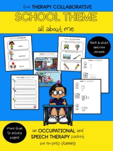 All About Me OT and Speech Packet - Your Therapy Source