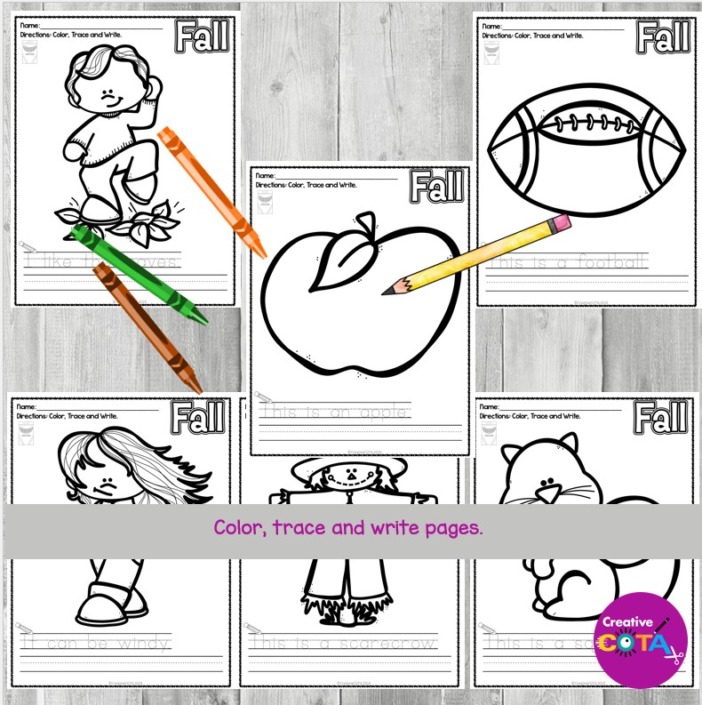 Fall Handwriting Color and Write - Your Therapy Source