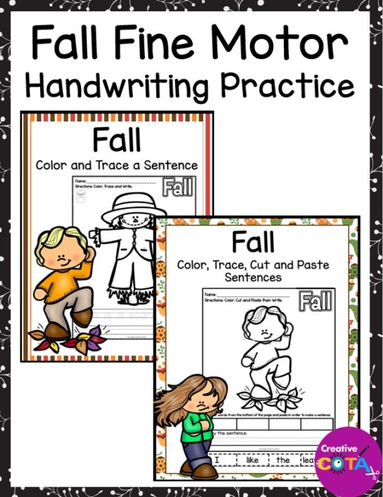 Fall Handwriting Color and Write - Your Therapy Source