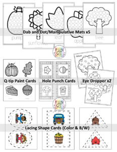 Fall Themed Fine Motor Pack - Your Therapy Source