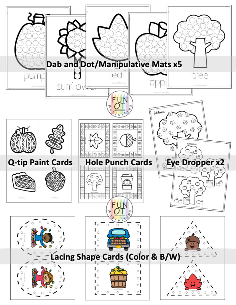 Fall Themed Fine Motor Pack - Your Therapy Source