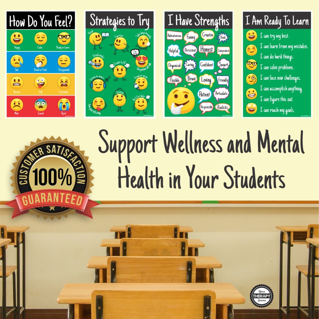 Emotional Regulation Skills PRINTED Posters - Your Therapy Source