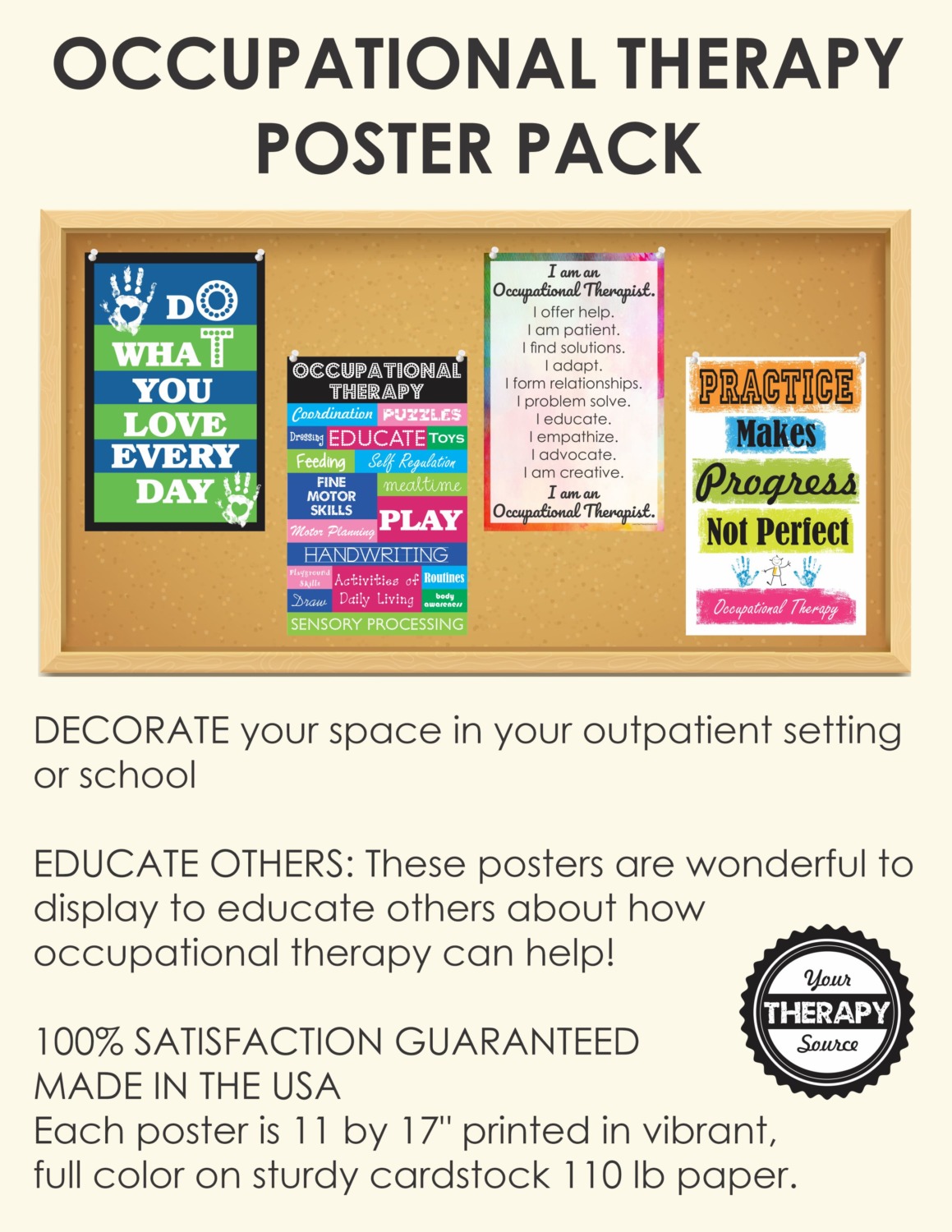 Occupational Therapy Poster Pack - Your Therapy Source