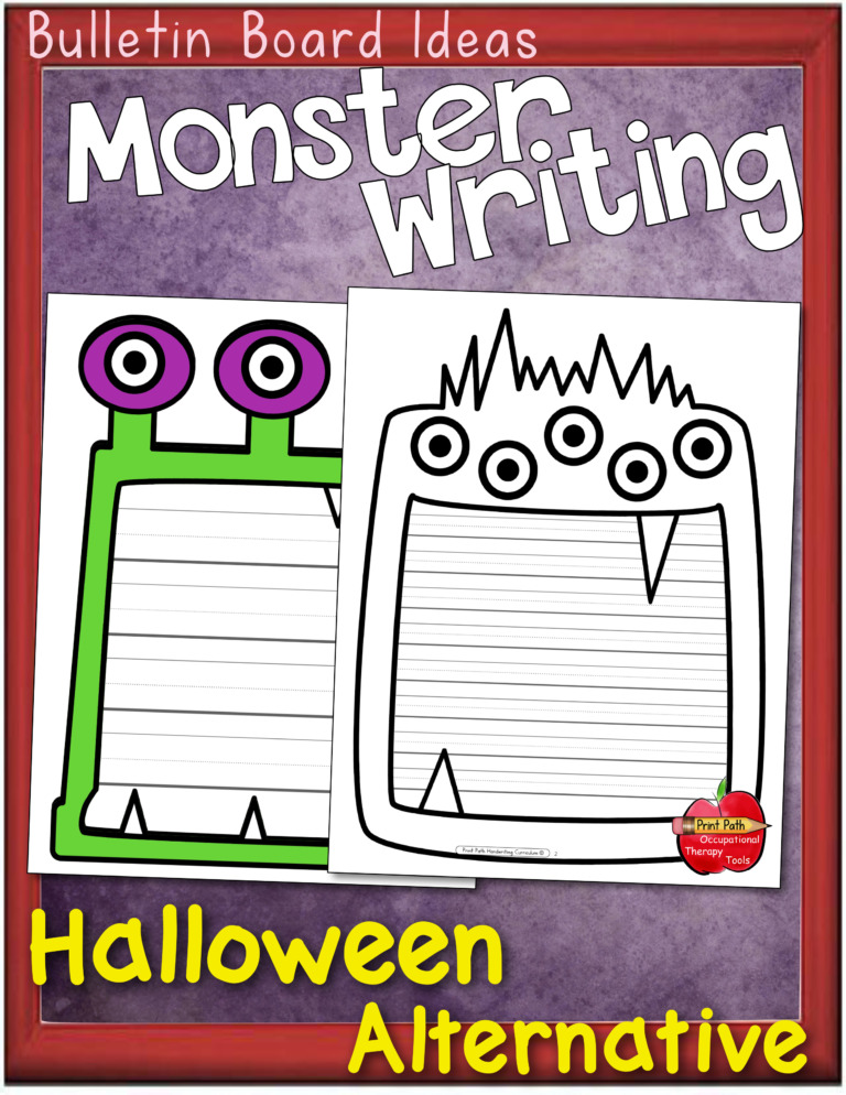 Monster Writing Paper: Halloween Alternative - Your Therapy Source