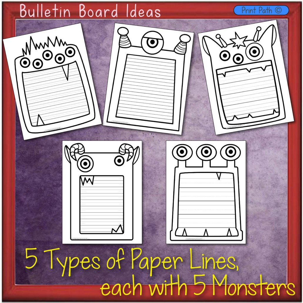 Monster Writing Paper: Halloween Alternative - Your Therapy Source