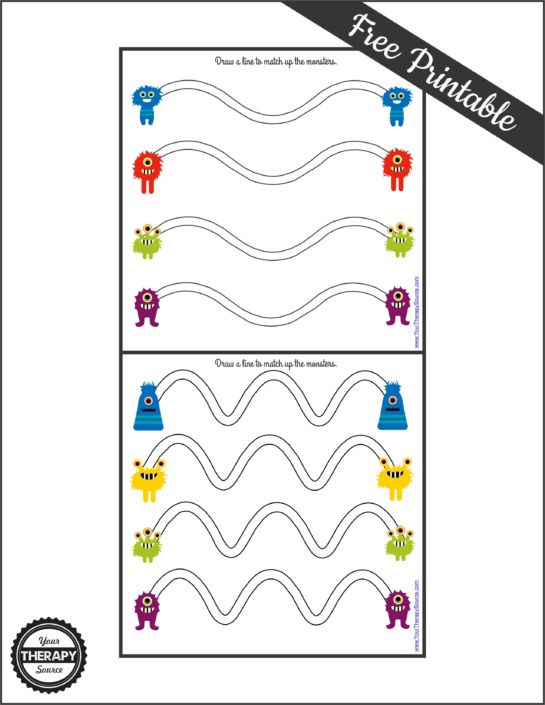 Monster Mazes PDF Free Printables - Your Therapy Source