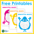 Monster Mazes PDF Free Printables - Your Therapy Source