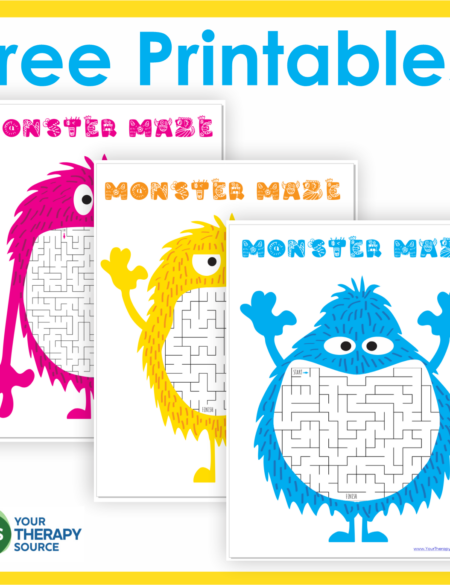 Monster Mazes PDF Free Printables - Your Therapy Source