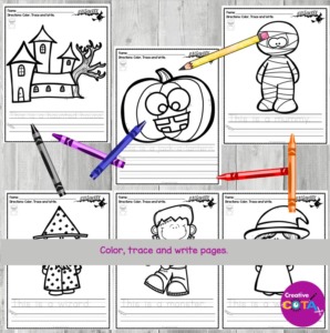 Halloween Sentences - Color, Cut, Paste, Write - Your Therapy Source