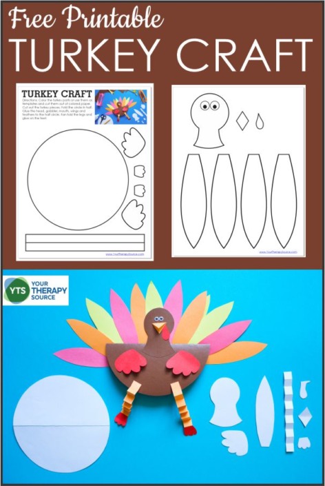 Turkey Craft Printable - Free - Your Therapy Source