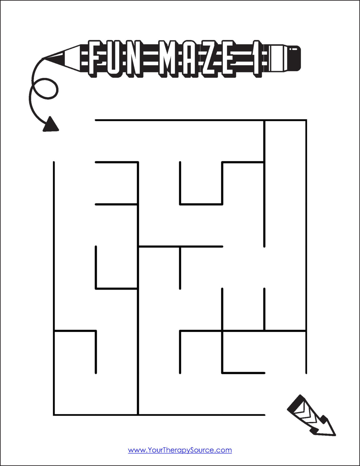 Simple Mazes - Free PDF Packet - Your Therapy Source