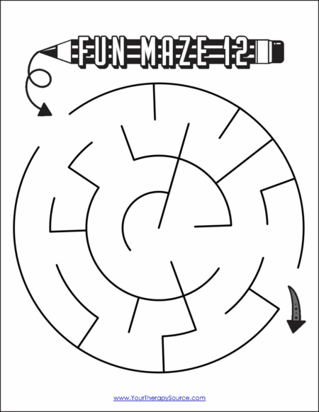 Simple Mazes - Free PDF Packet - Your Therapy Source