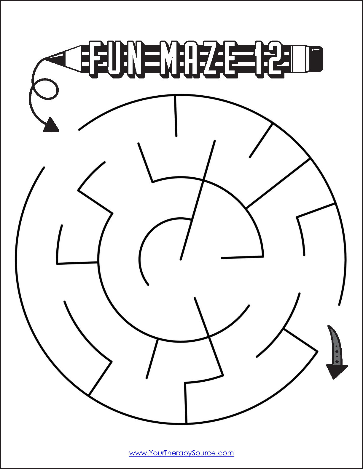 Simple Mazes - Free PDF Packet - Your Therapy Source