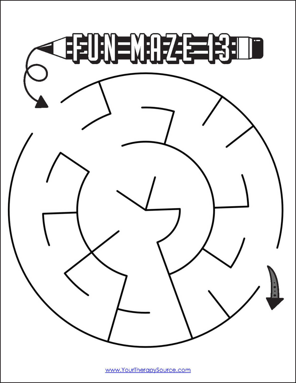 Simple Mazes - Free PDF Packet - Your Therapy Source
