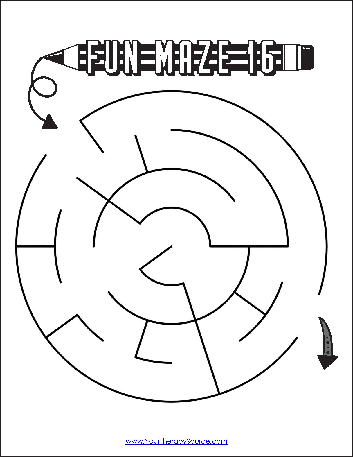 Simple Mazes - Free PDF Packet - Your Therapy Source