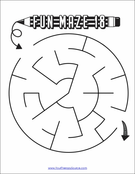 Simple Mazes - Free PDF Packet - Your Therapy Source