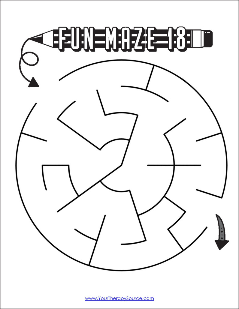 Simple Mazes - Free PDF Packet - Your Therapy Source
