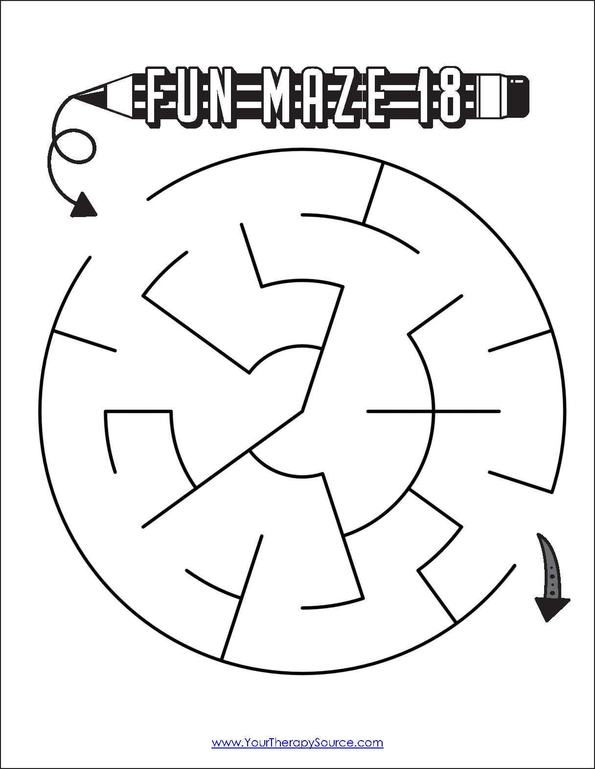 Simple Mazes - Free PDF Packet - Your Therapy Source