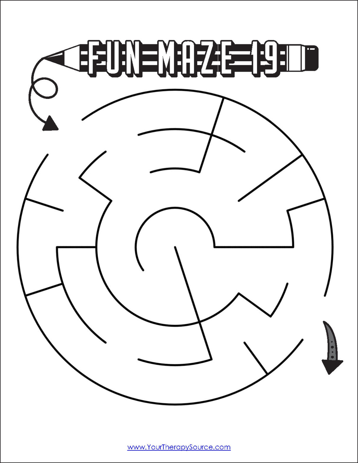 Simple Mazes - Free PDF Packet - Your Therapy Source