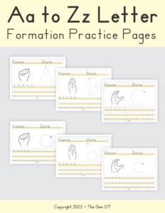 Letter Formation Practice Pages - Your Therapy Source