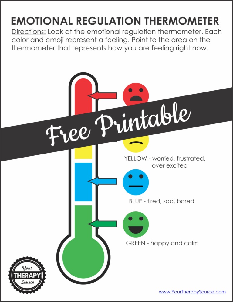 Emotion Regulation Worksheet PDF Packet - FREE - Your Therapy Source