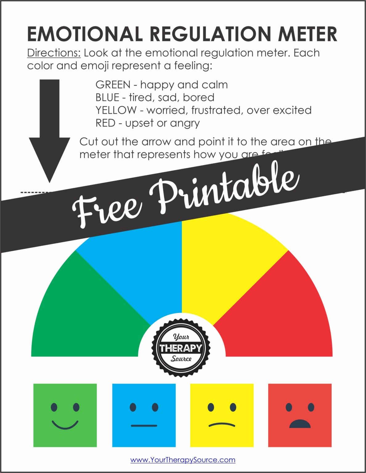 Emotion Regulation Worksheet PDF Packet - FREE - Your Therapy Source