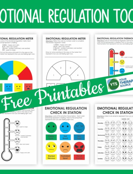 Emotion Regulation Worksheet PDF Packet - FREE - Your Therapy Source
