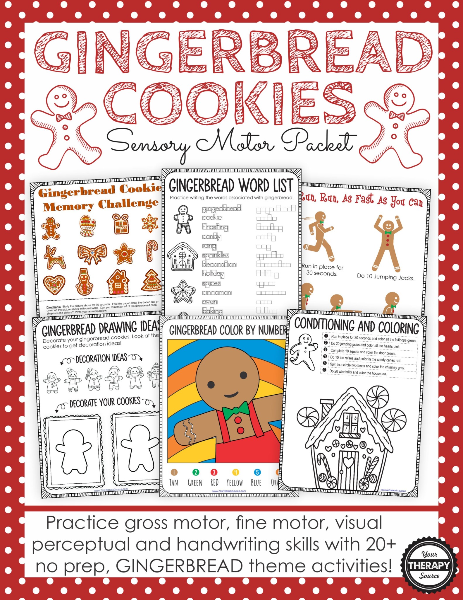 Gingerbread Worksheets - Your Therapy Source