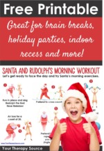 Santa Workout Freebie - Your Therapy Source