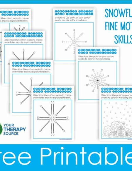 Snowflake Fine Motor Activities - Your Therapy Source