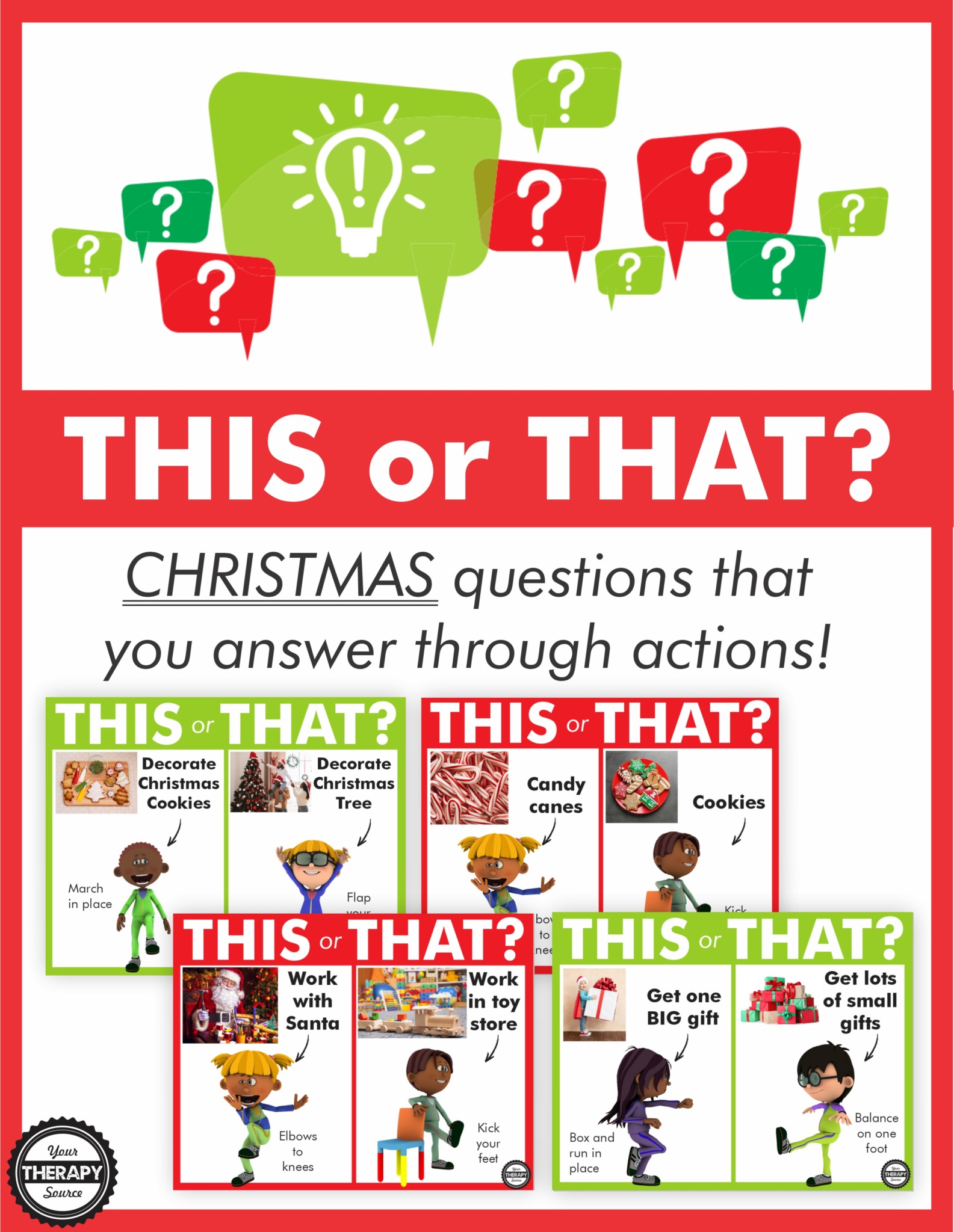 This or That Christmas Game - Your Therapy Source