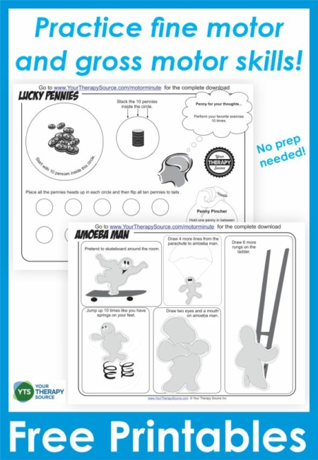 Sensory Motor Skills Free Printable Games - Your Therapy Source