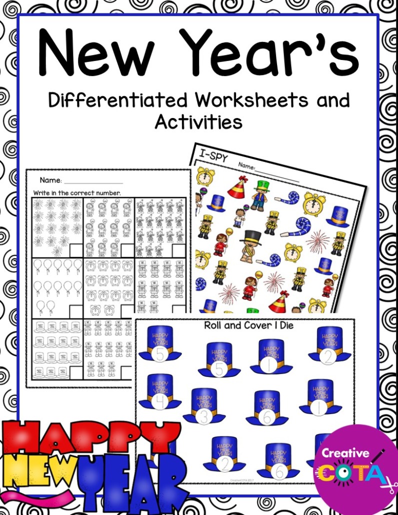 New Year Fine Motor Packet - Your Therapy Source