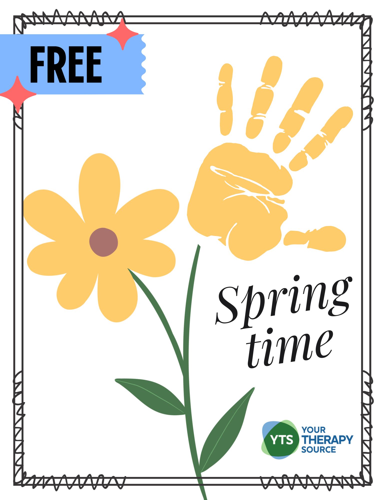 Handprint Art and Footprint Art - FREE Printable PDF - Your Therapy Source