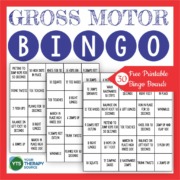 Gross Motor Bingo - PDF Free Printable - Your Therapy Source