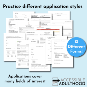 Job Application Practice Packet PDF - Your Therapy Source