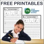 Tracing Cursive Letters Printable - FREE PDF - Your Therapy Source