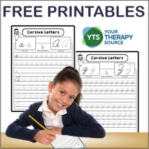 Tracing Cursive Letters Printable - FREE PDF - Your Therapy Source