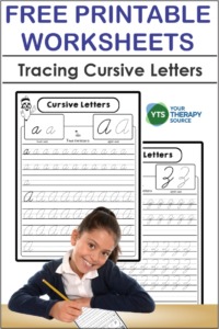Tracing Cursive Letters Printable - FREE PDF - Your Therapy Source