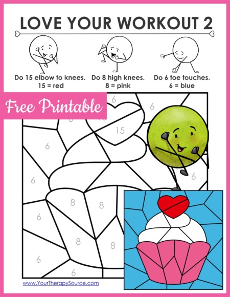 Valentine Color By Number Worksheets - Your Therapy Source