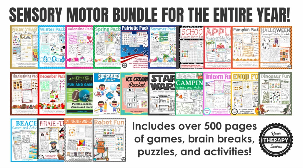 Themed Sensory Motor Packet Bundle - Your Therapy Source