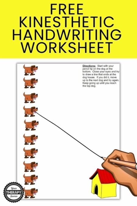 FREE Kinesthetic Awareness Practice Worksheet - Your Therapy Source