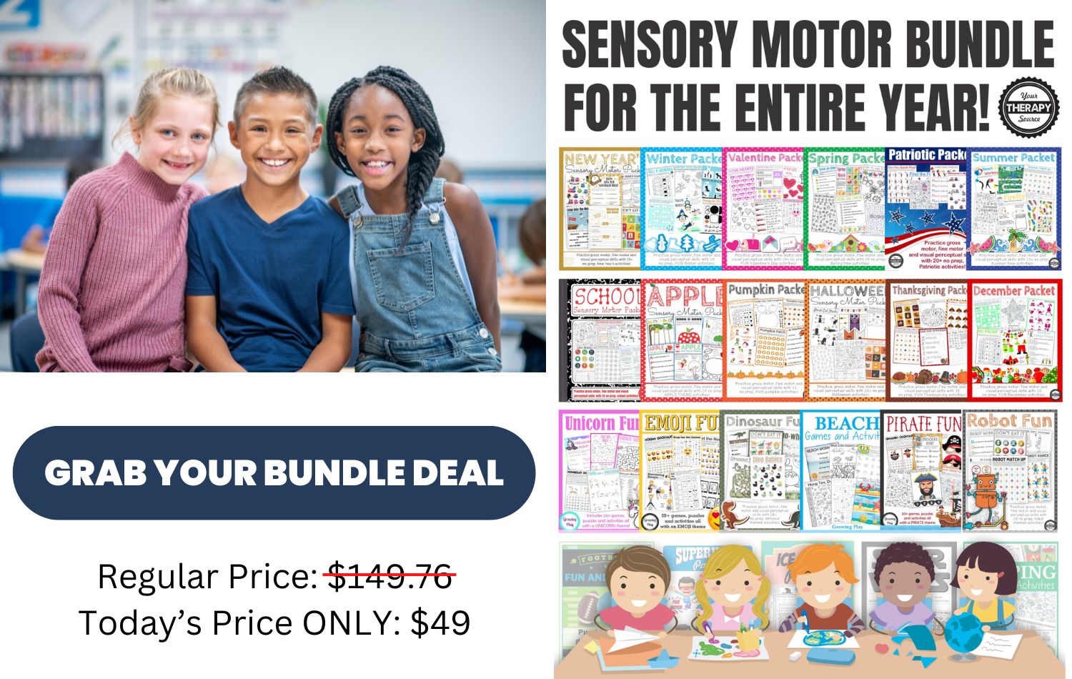 Themed Sensory Motor Packet Bundle - Your Therapy Source