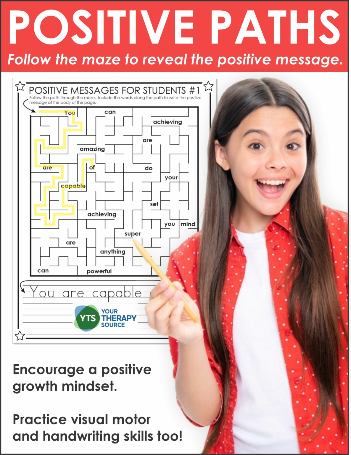 Positive Messages Mazes - Your Therapy Source