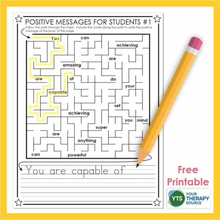 Free Handwriting Worksheets - Your Therapy Source