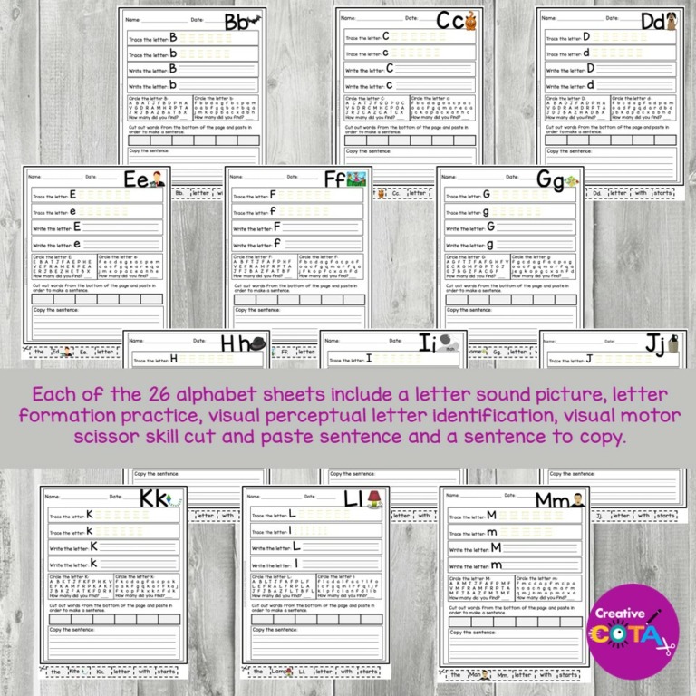 ABC Worksheets - Your Therapy Source
