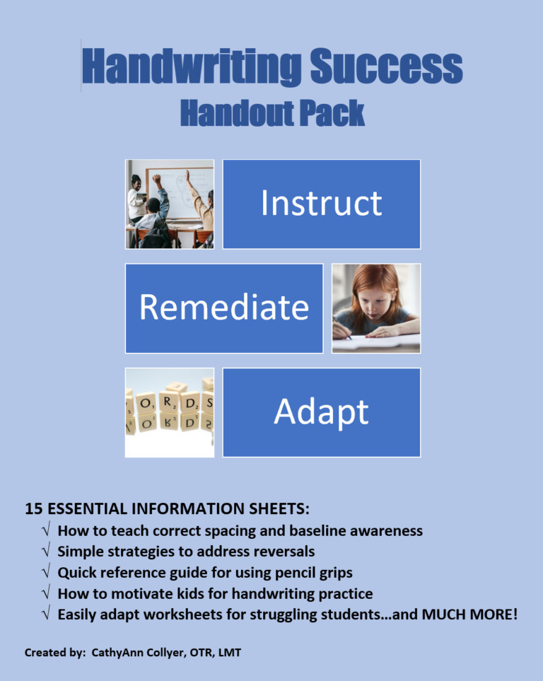 Handwriting Success Handout Packet - Your Therapy Source