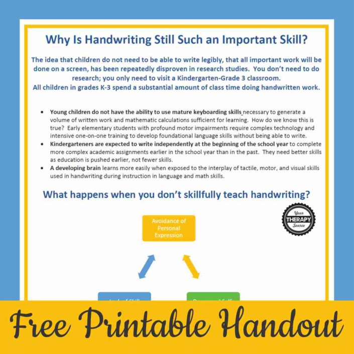 Why Is Handwriting Important? - Your Therapy Source