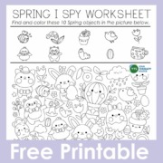 Spring I Spy Worksheet - Free - Your Therapy Source